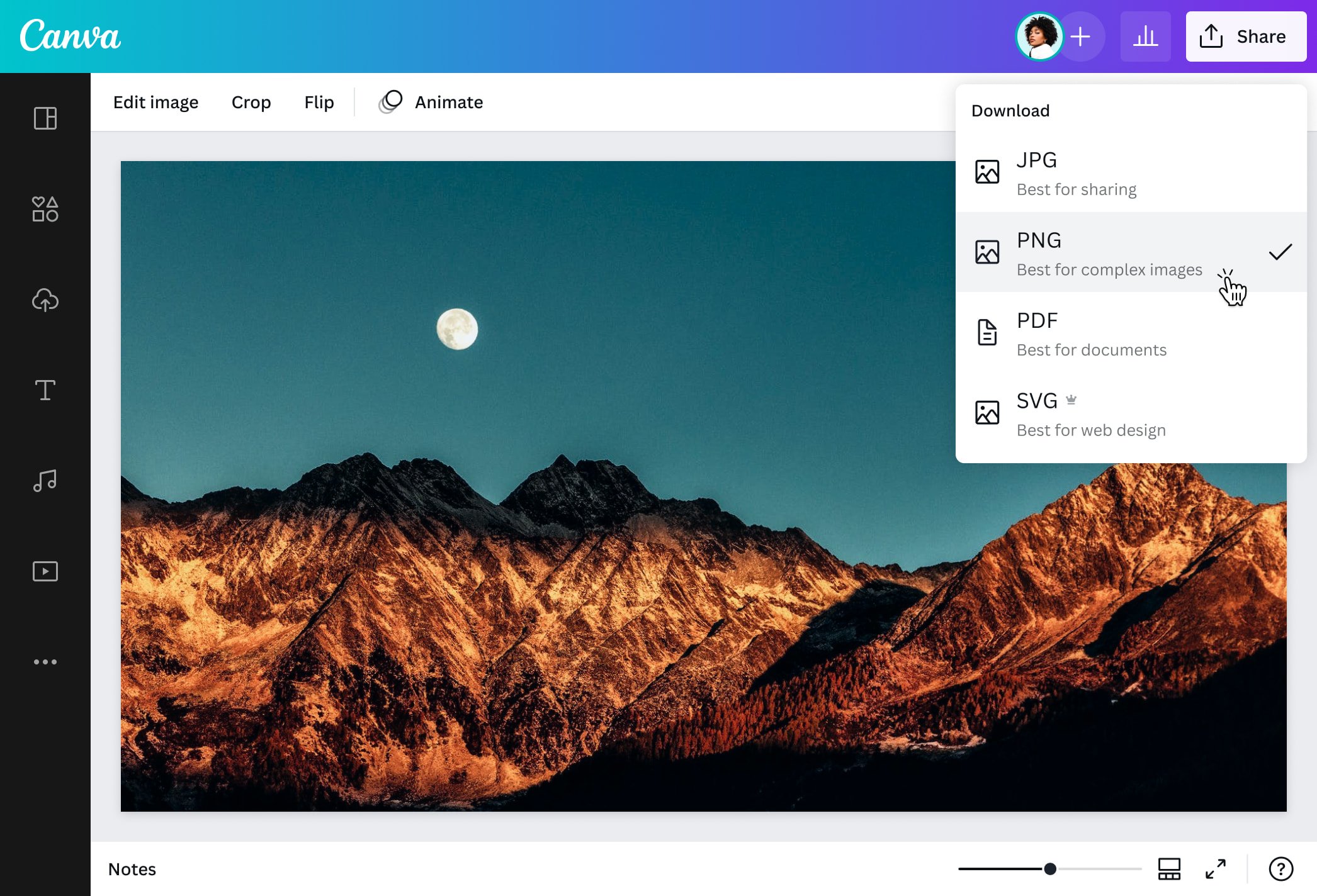 Verander de kleur van een afbeelding gratis online | Canva