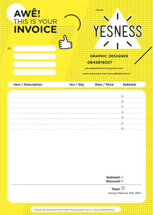 Diseño de facturas: 50 ejemplos para inspirarte