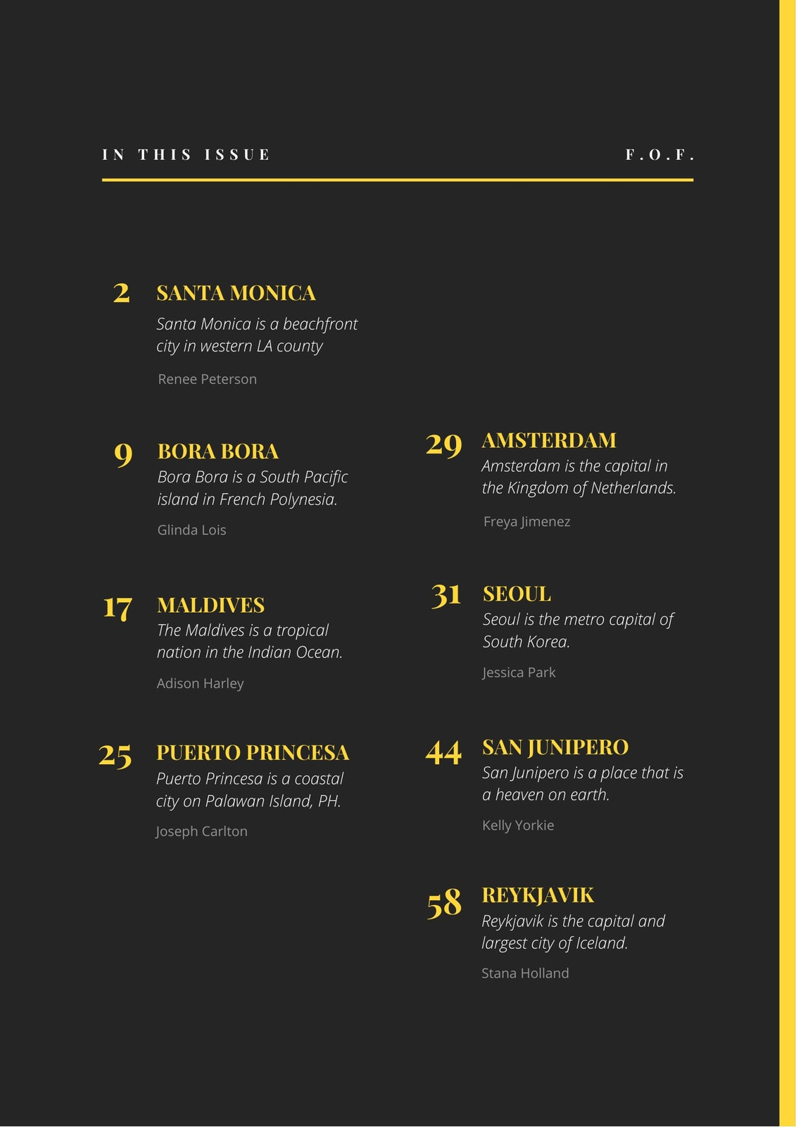 Table of Contents Maker - Create a Table of Contents | Canva