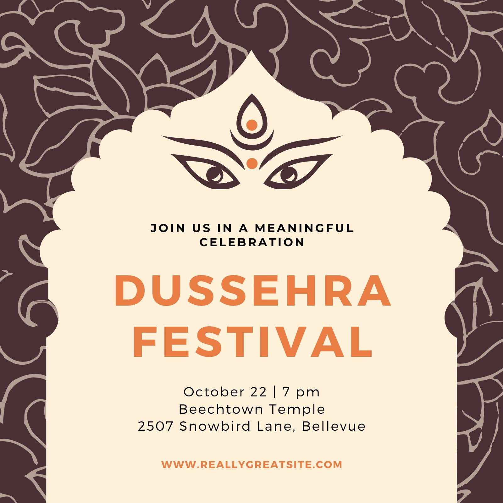 Make A Custom Puja Invitation Card Online (Free!) - Canva