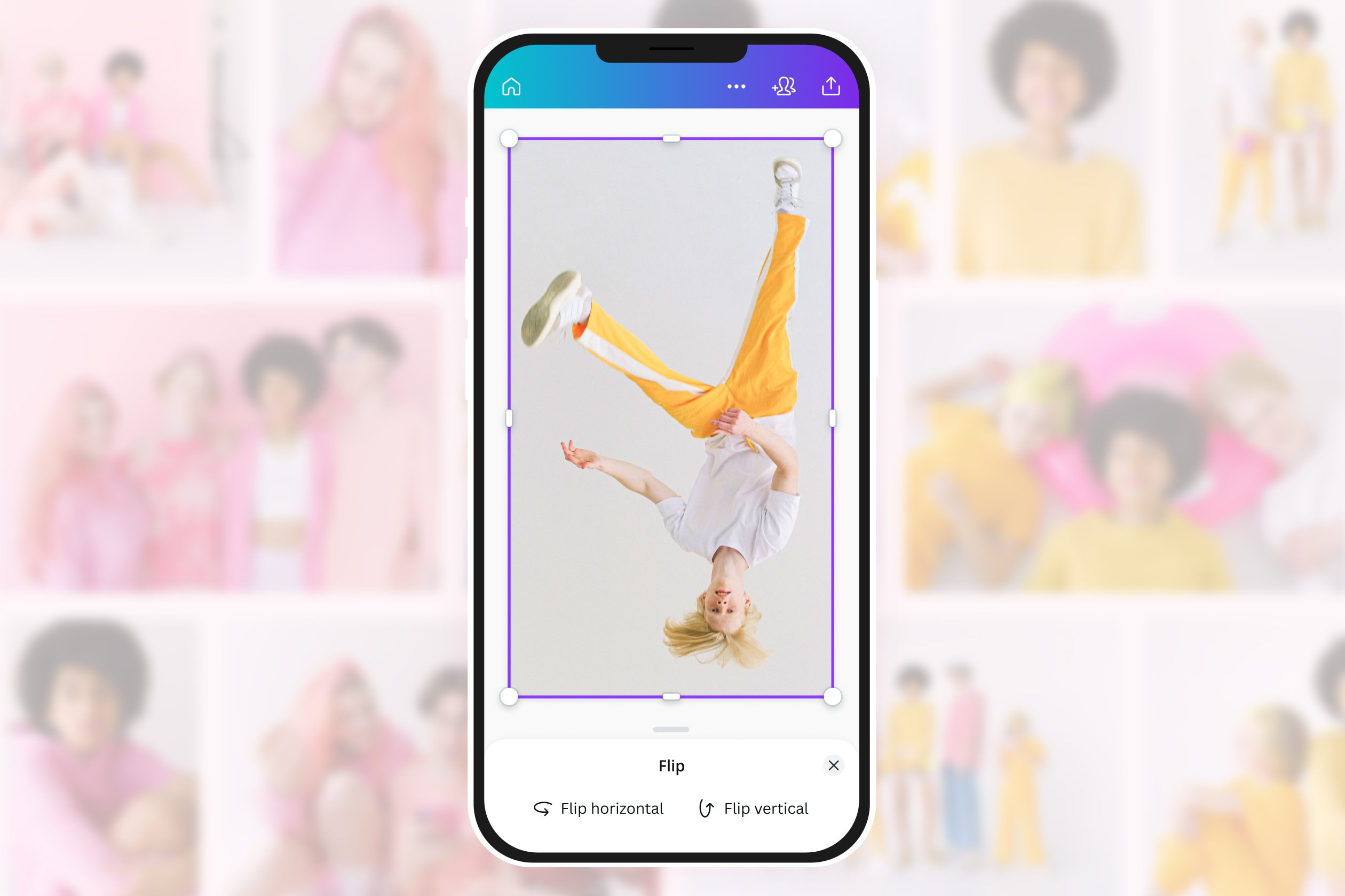 Inversor de imagens: inverta suas imagens online de graça | Canva