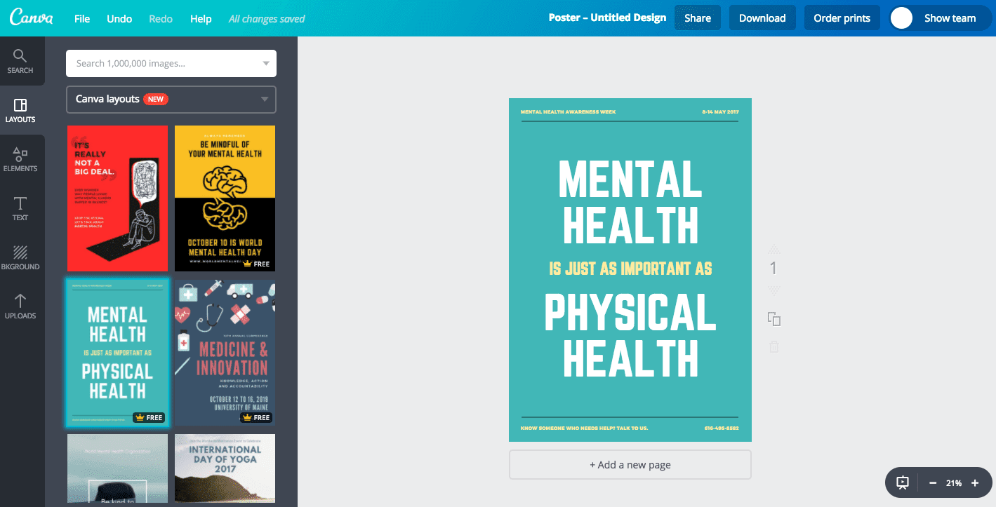 Membuat Poster Kesehatan dengan Contoh Desain Cantik - Canva