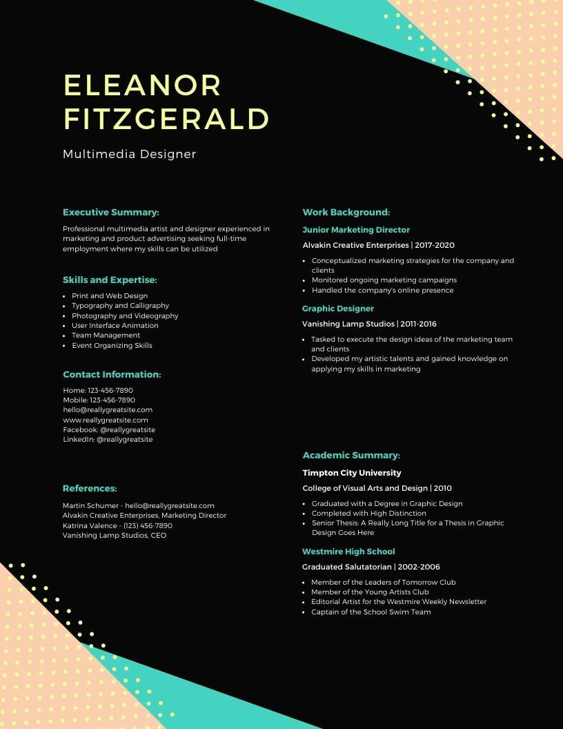 How to make a resume for first job | Canva