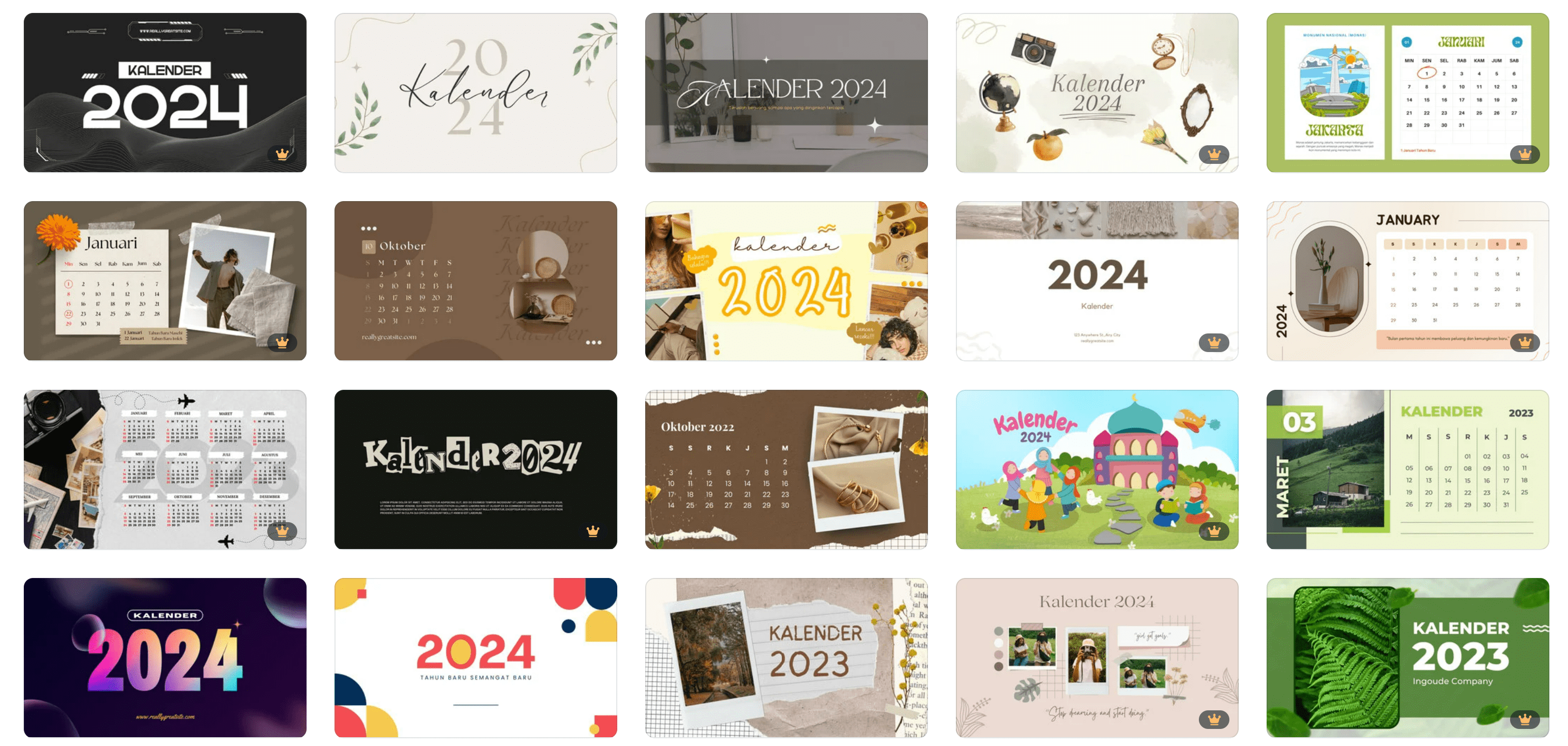 Desain Kalender Menarik Untuk Menandai Hari - Canva