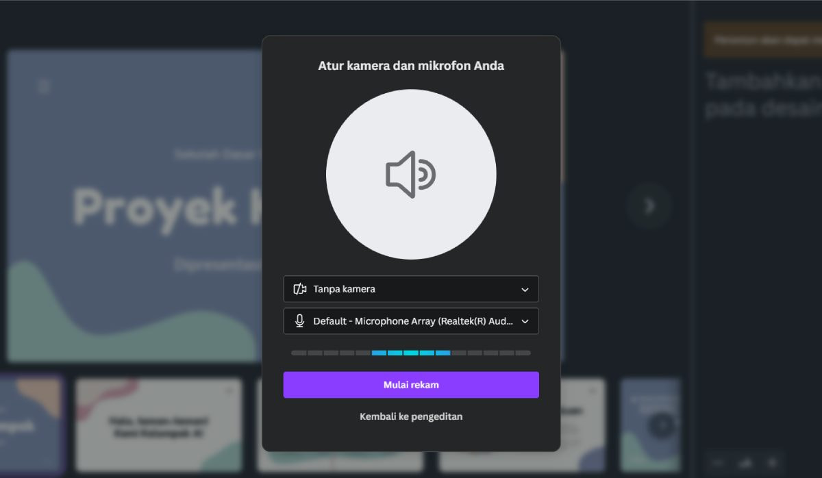 Fitur Perekam Suara Online Gratis | Canva