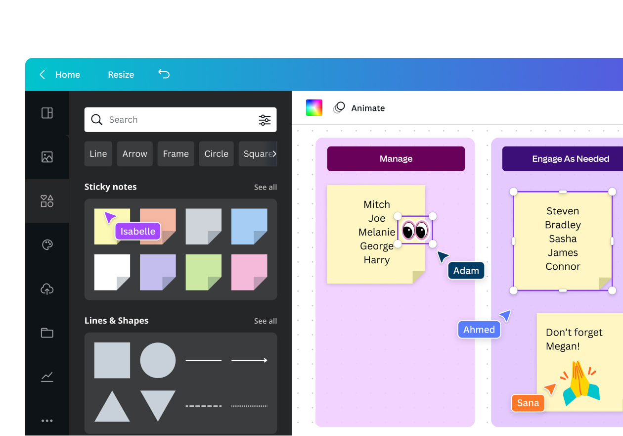 Herramienta online gratuita de mapa de stakeholders | Canva