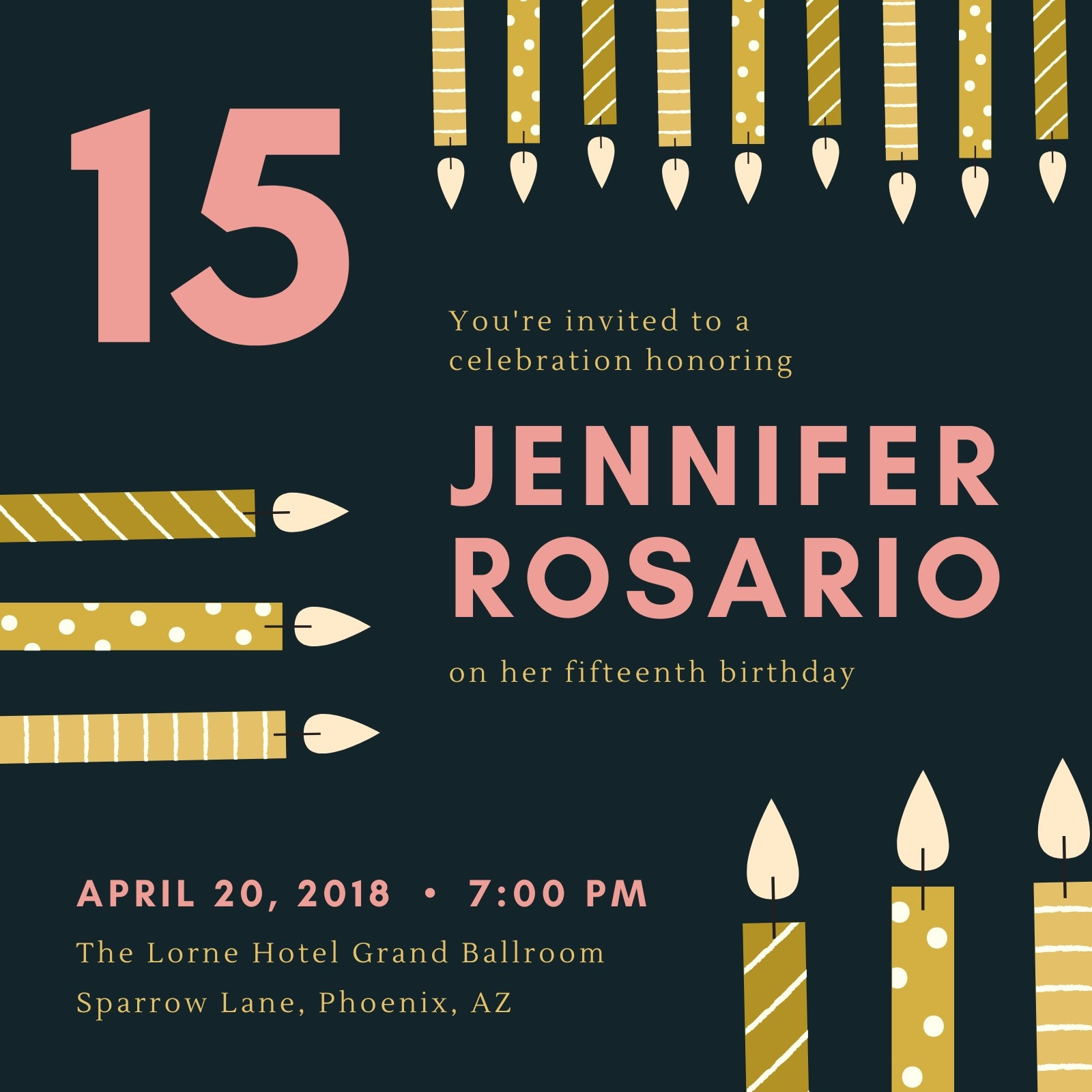 Design a Unique Quinceañera Invitation
