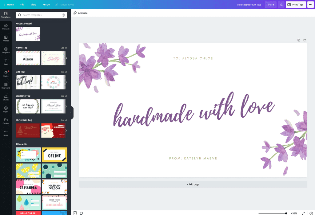 Mendesain Label Hadiah Menarik, Gratis - Canva