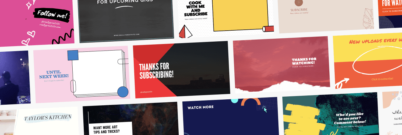 Gratis Outro Video: Buat Outro Video YouTube - Canva