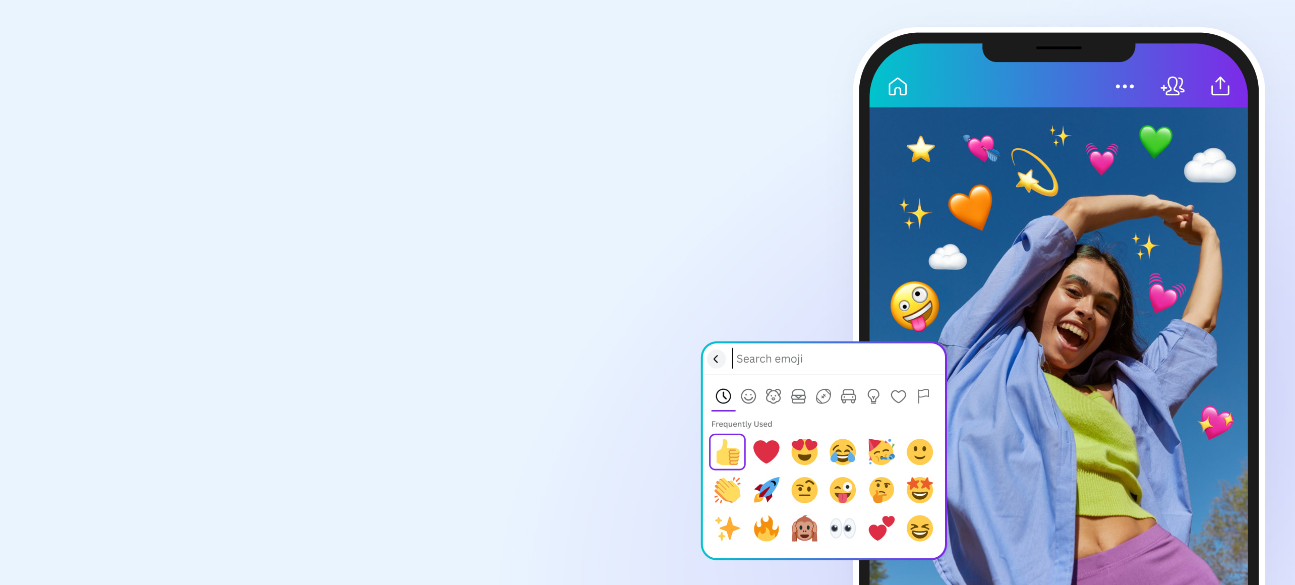 Gratis online emoji aan foto toevoegen | Canva