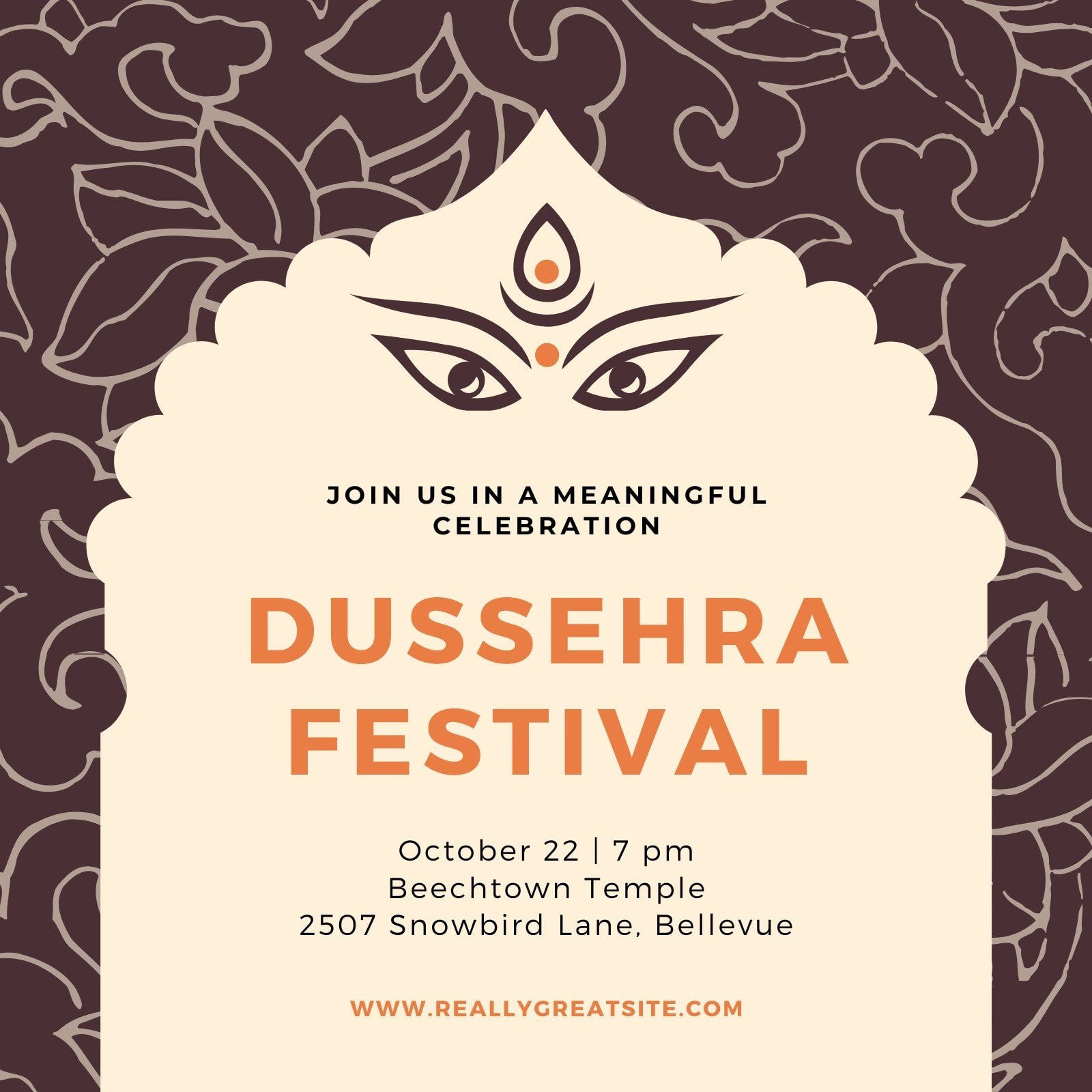 Make A Custom Puja Invitation Card Online (Free!) - Canva