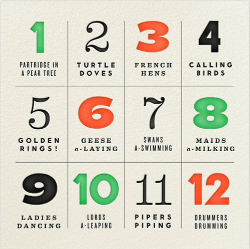 A stunning collection of 50 designer Christmas cards for your inspiration