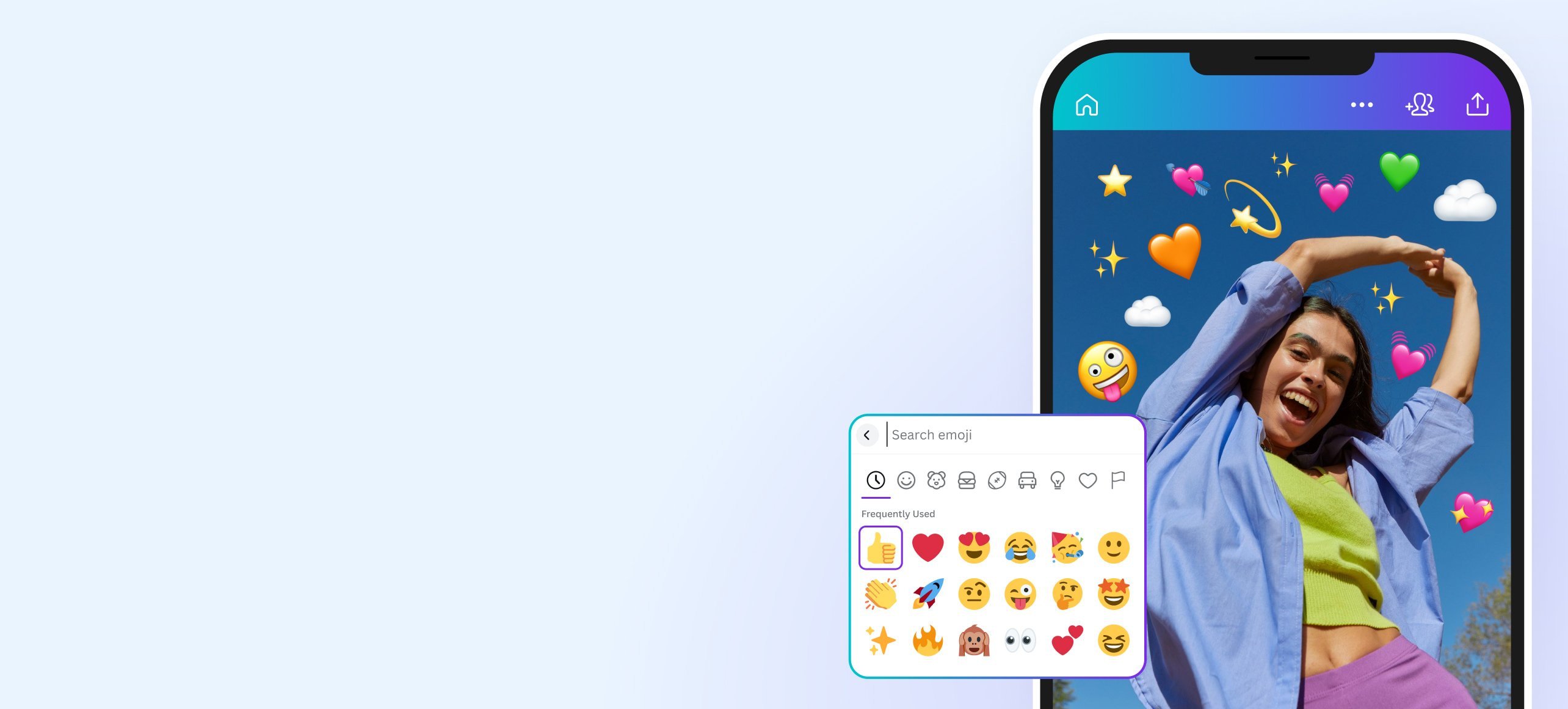 Ajouter des émojis sur une photo gratuitement en ligne | Canva