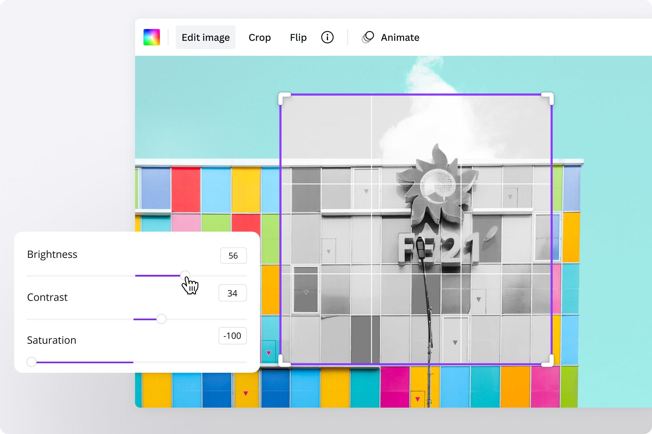 Passer une image en niveaux de gris en ligne gratuitement | Canva