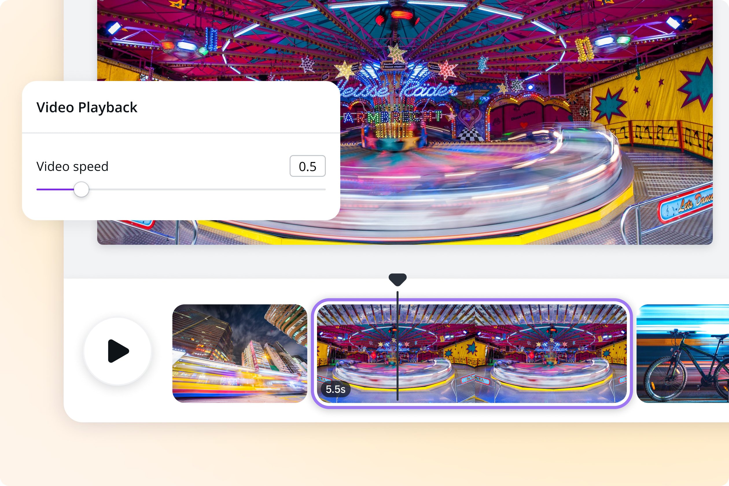 Acelera os vídeos online gratuitamente | Canva
