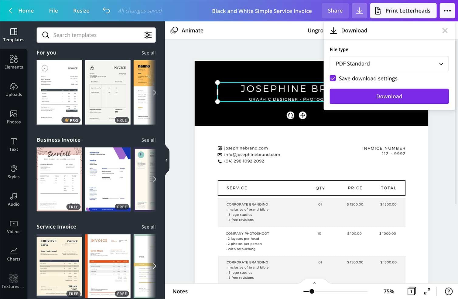 Darmowy edytor PDF online - Canva