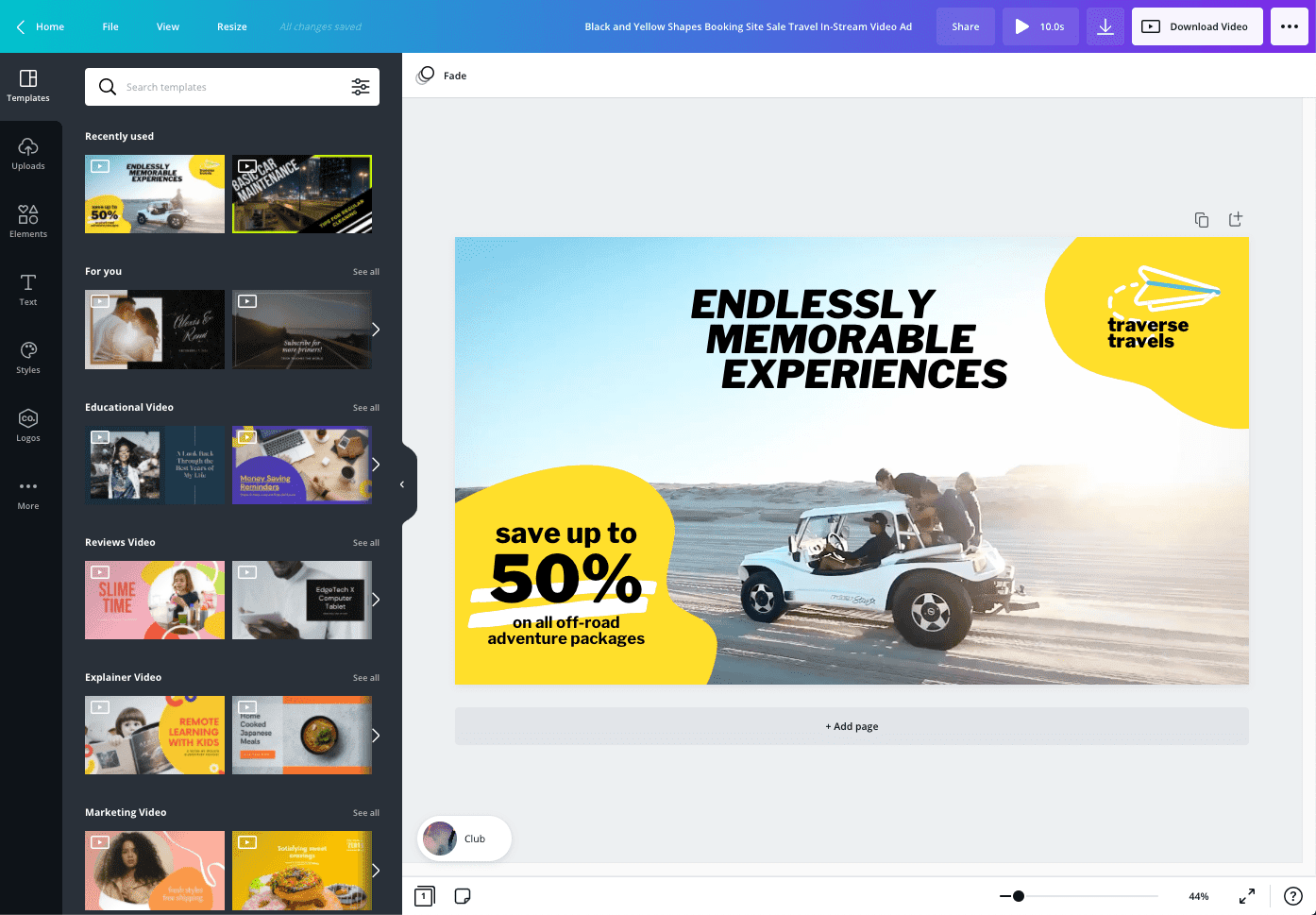 Cipta video pemasaran yang berkesan secara percuma | Canva