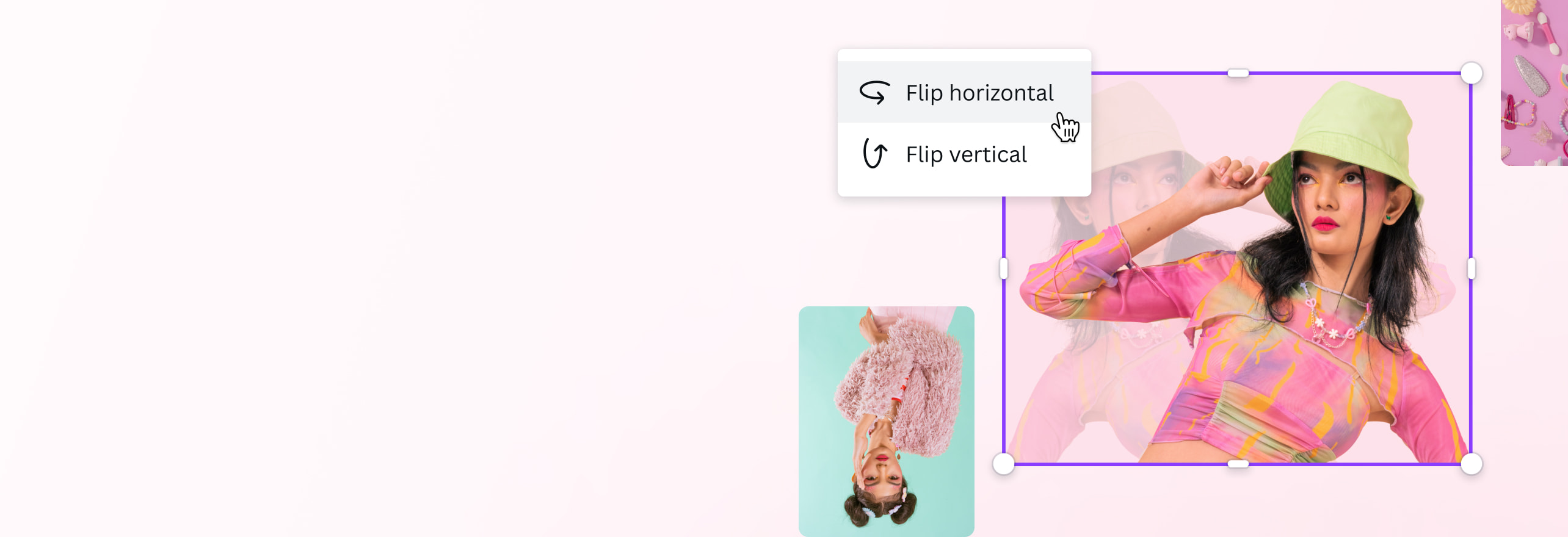 Herramienta para voltear imágenes en línea y gratis | Canva