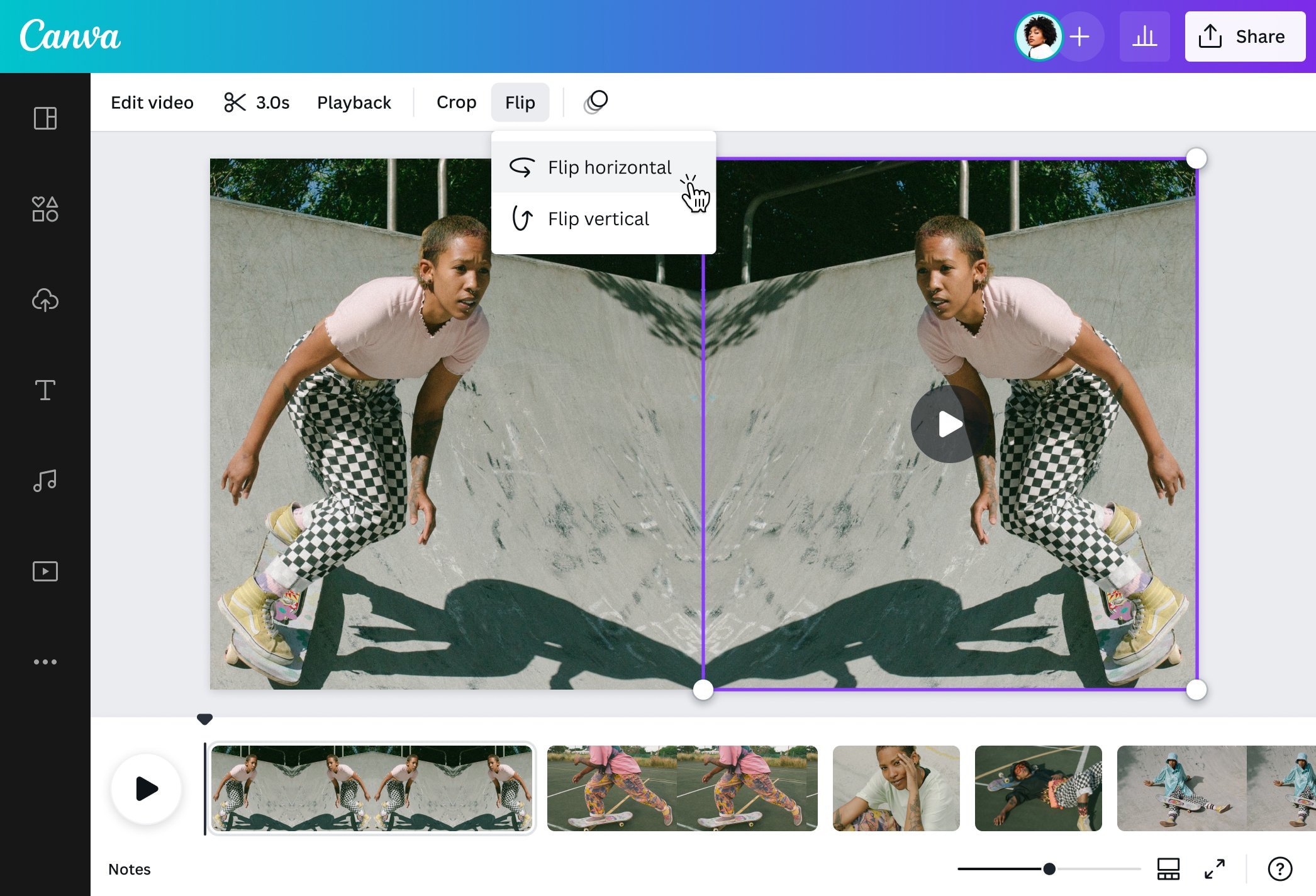 動画反転。左右上下にミラー反転させて動画を無料で編集 | Canva