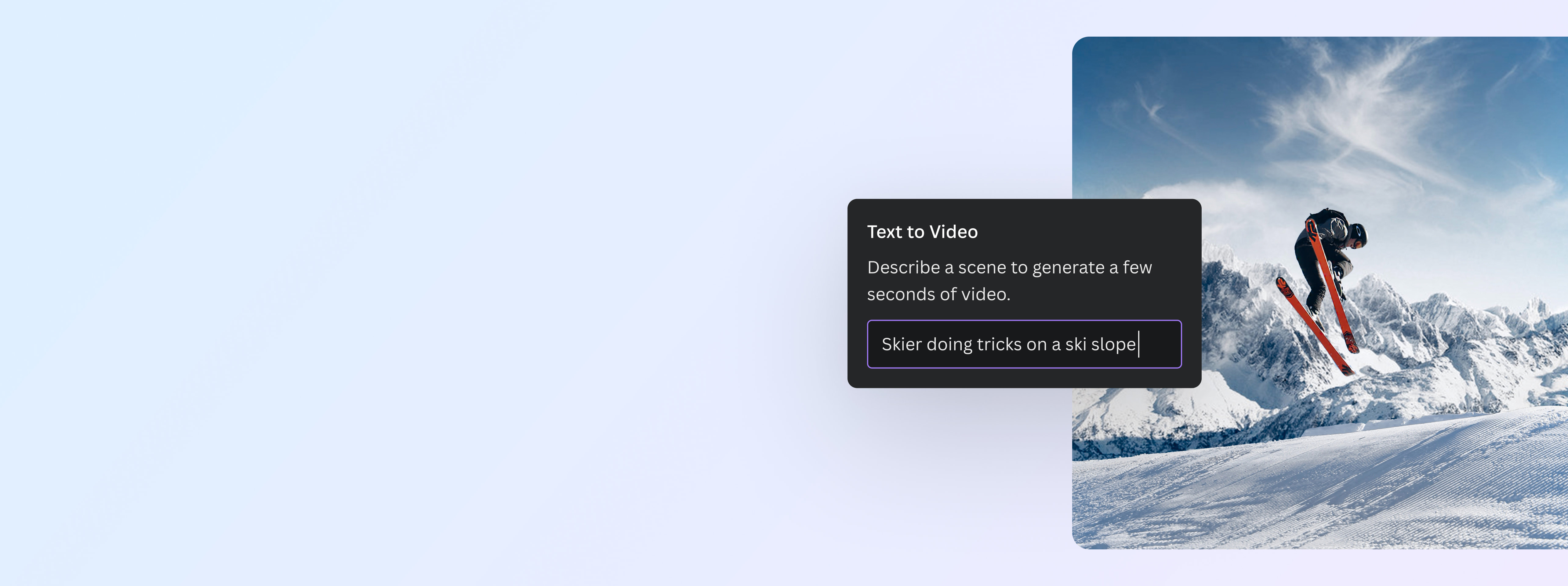 Gerador de vídeo com IA: ferramenta de IA de texto para vídeo | Canva