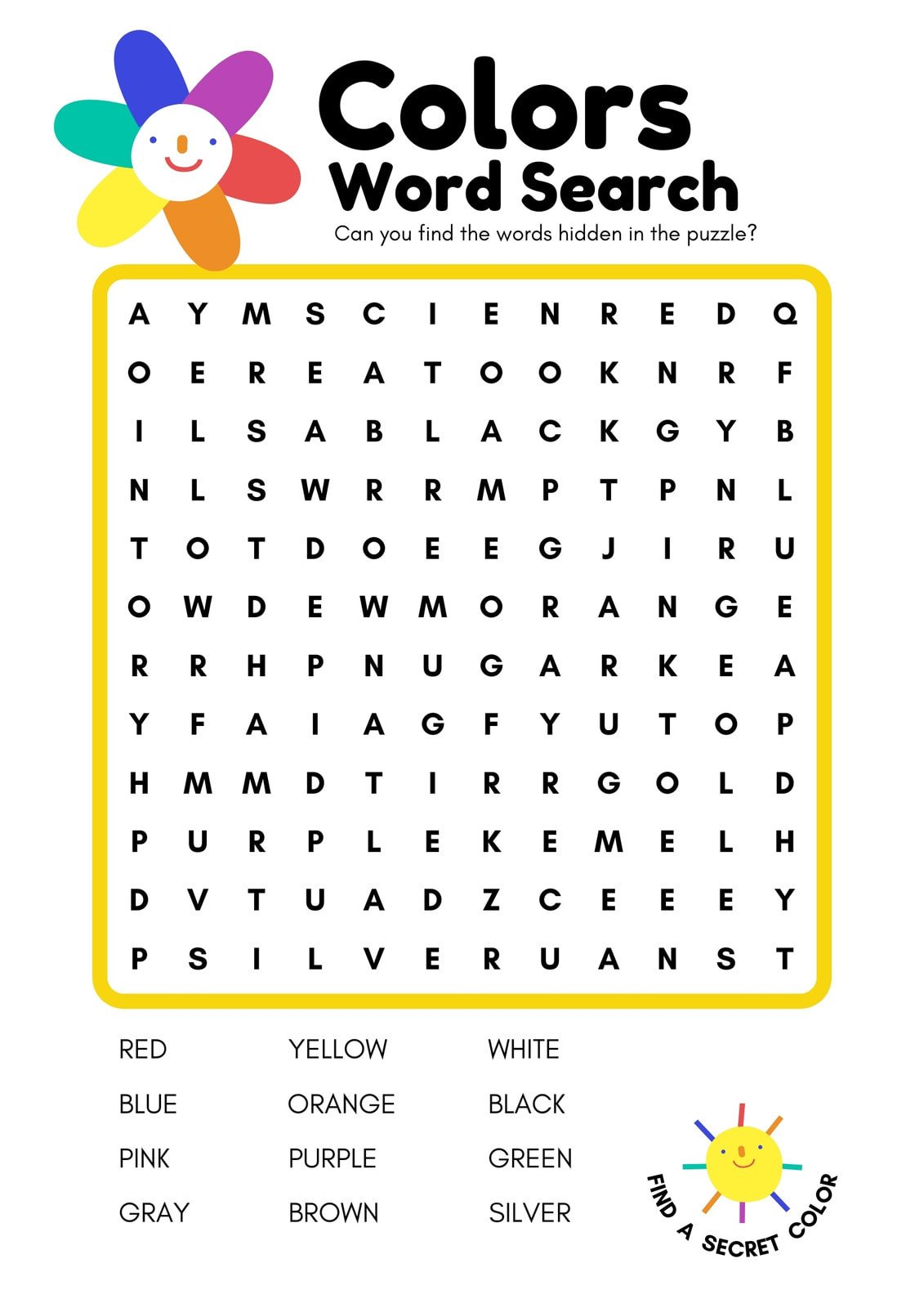Free Word Search Maker – Make Your Own Word Search | Canva
