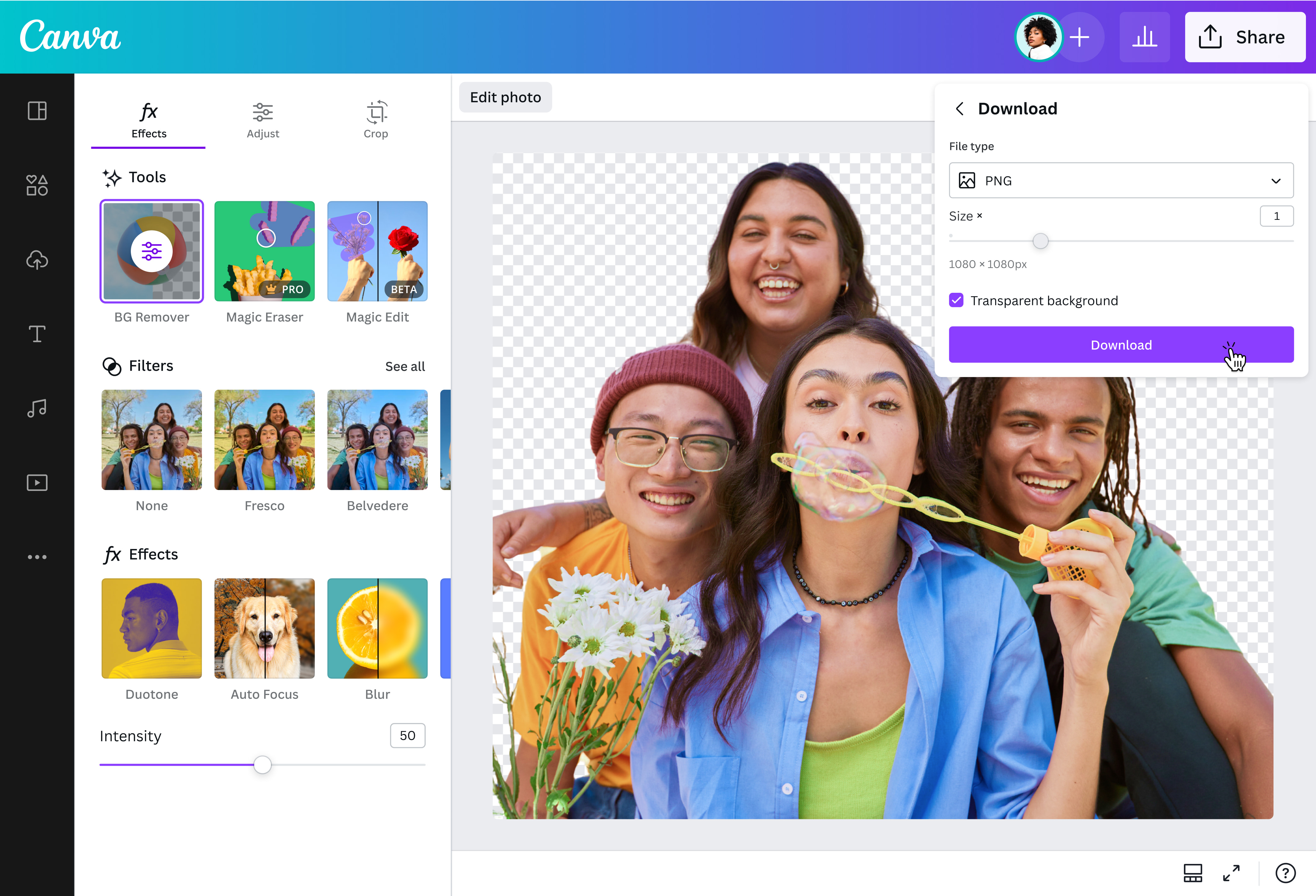 Removedor de fundo de imagem online | Canva
