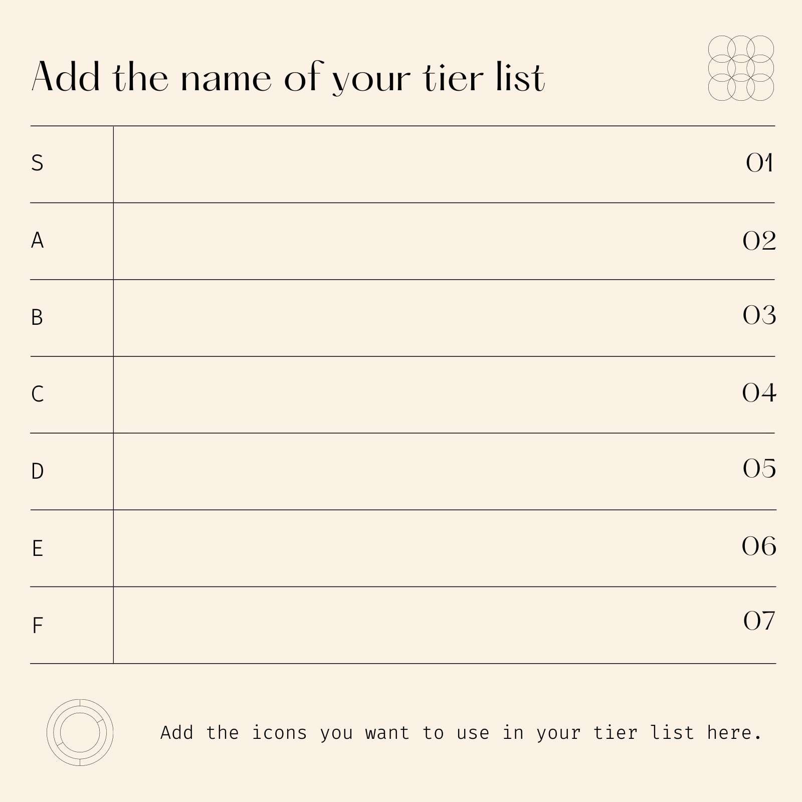 Tier list maker: Crea tier list gratis online | Canva