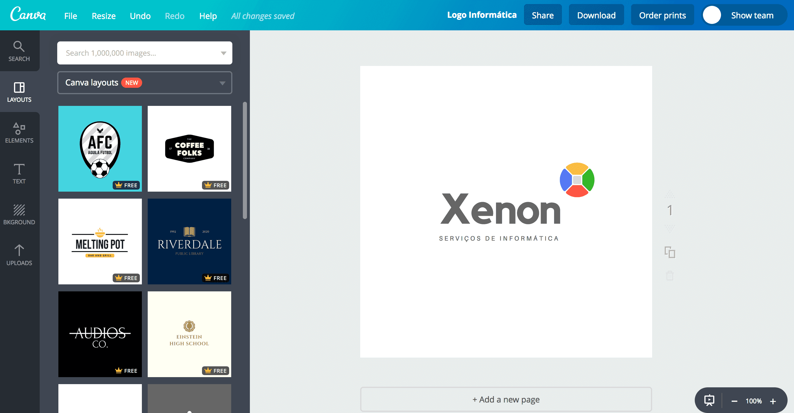 Criar logo de informática online - Canva