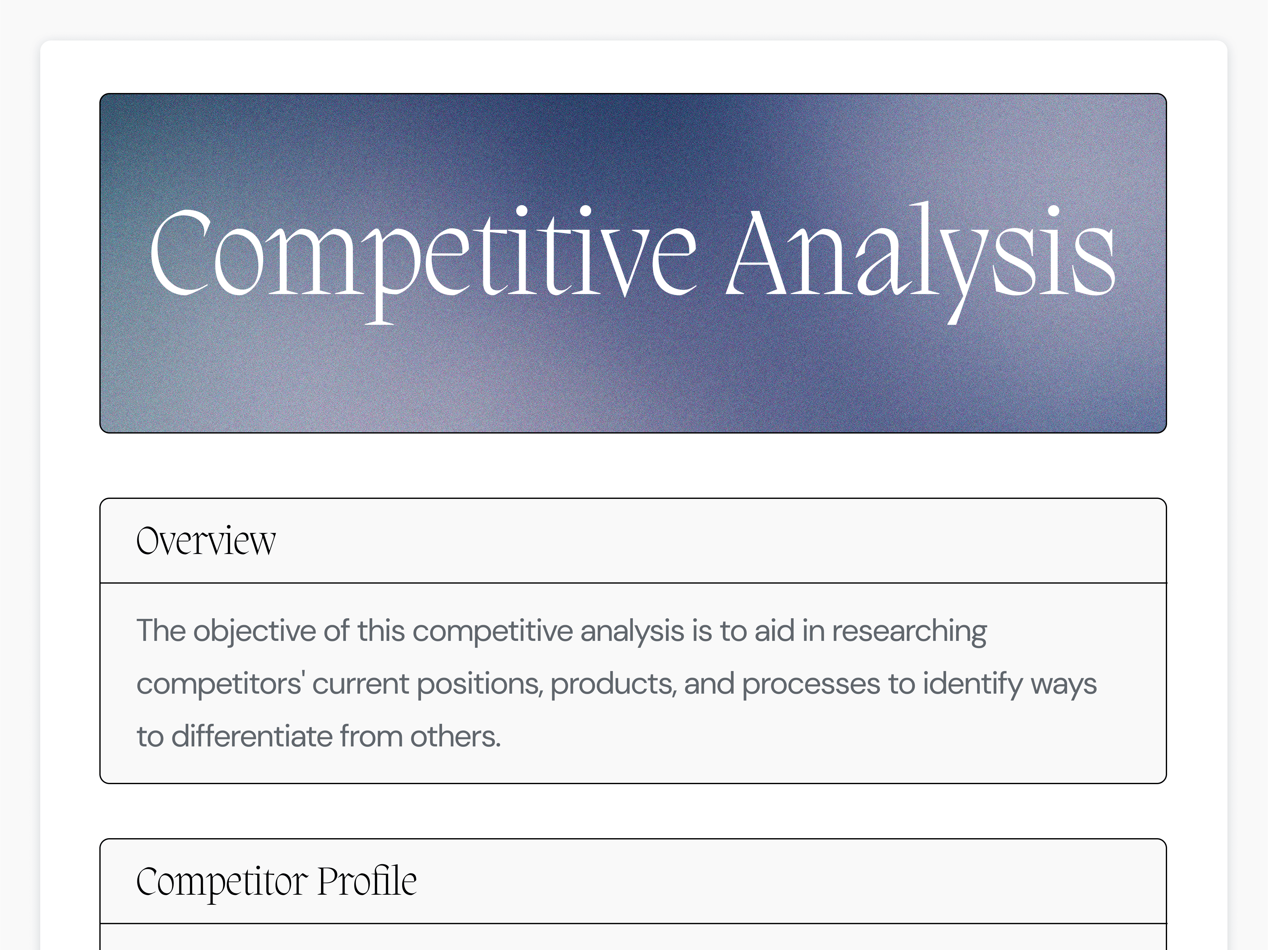 How to Do Competitor Analysis (Examples and Tips) | Canva