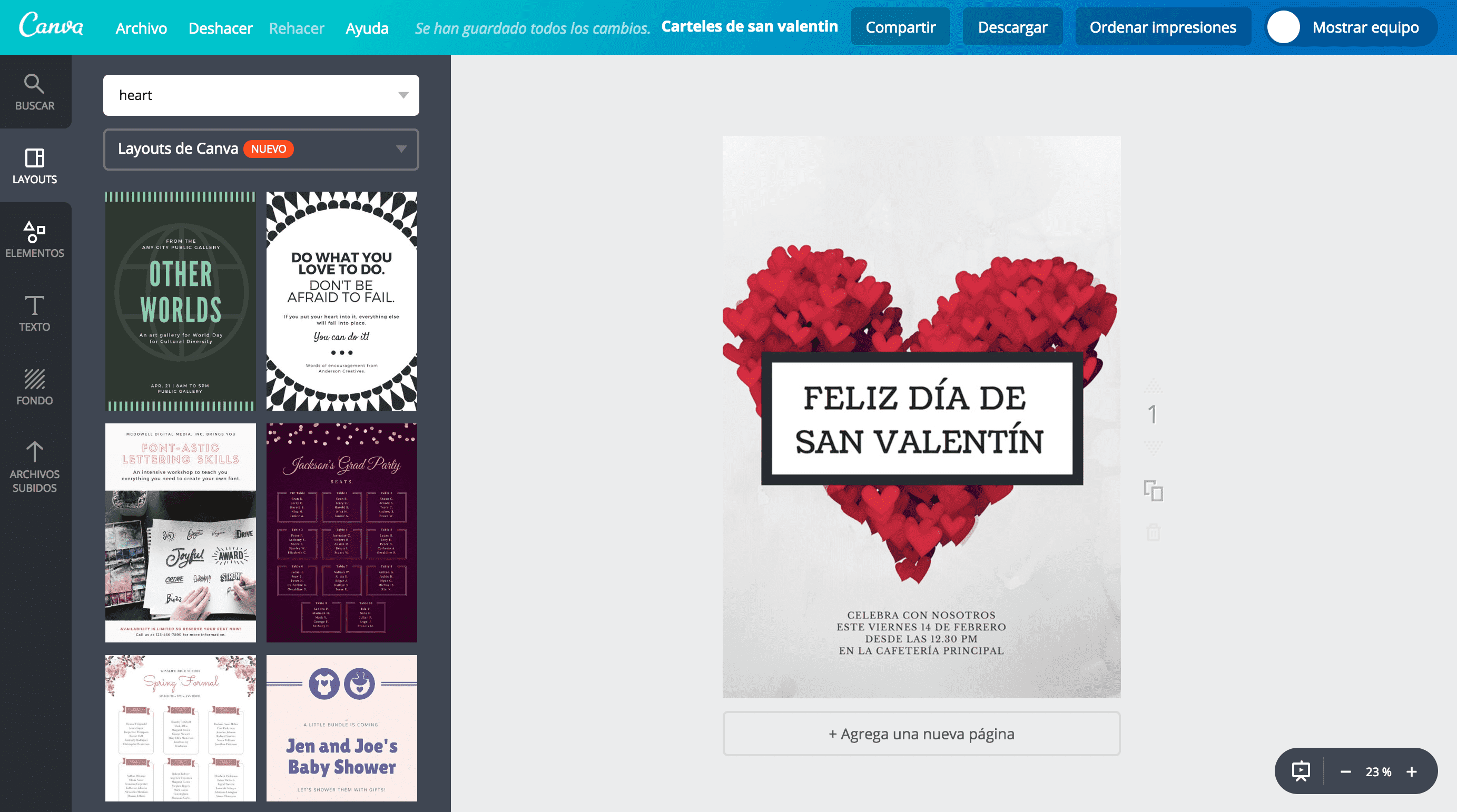 Crea carteles de San Valentín personalizados gratis - Canva