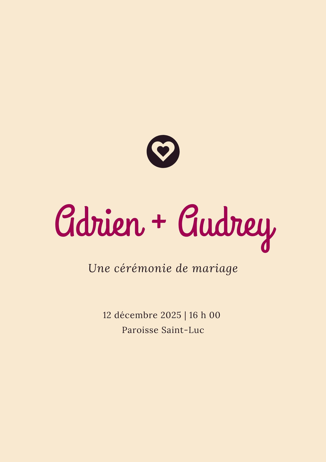 Créer un programme de mariage - facile & gratuit | Canva