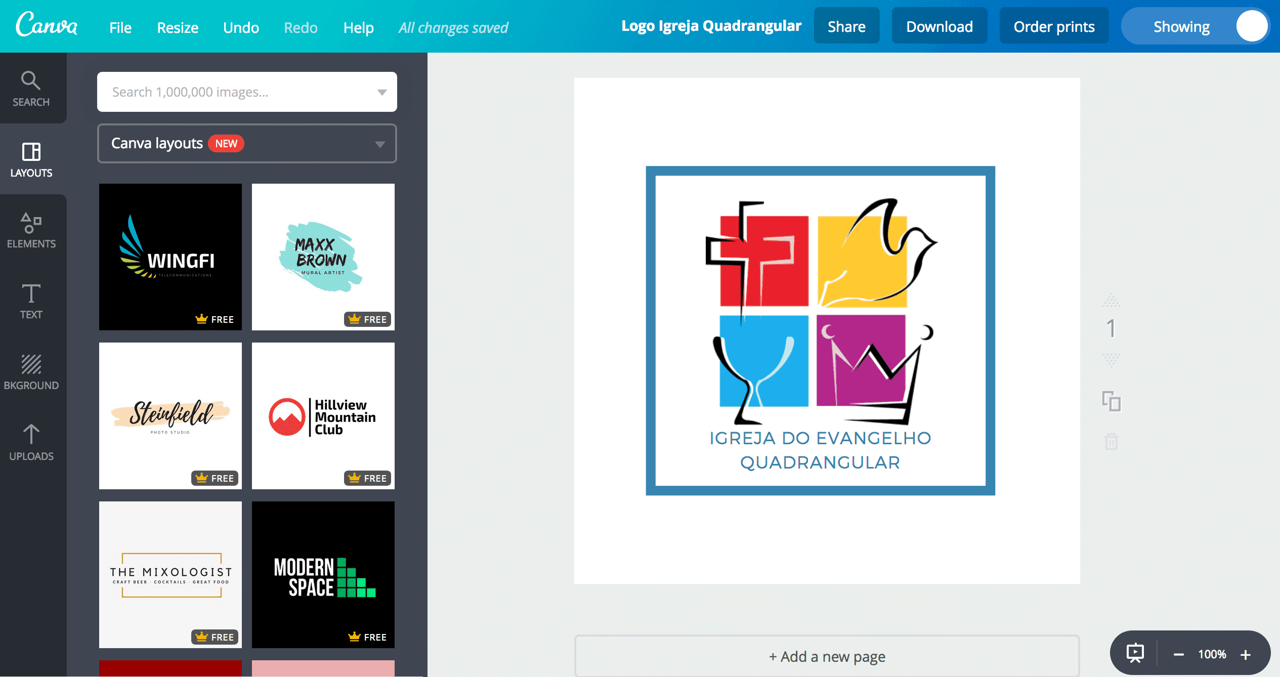 Crie Logo Quadrangular Estilizado Online - Canva