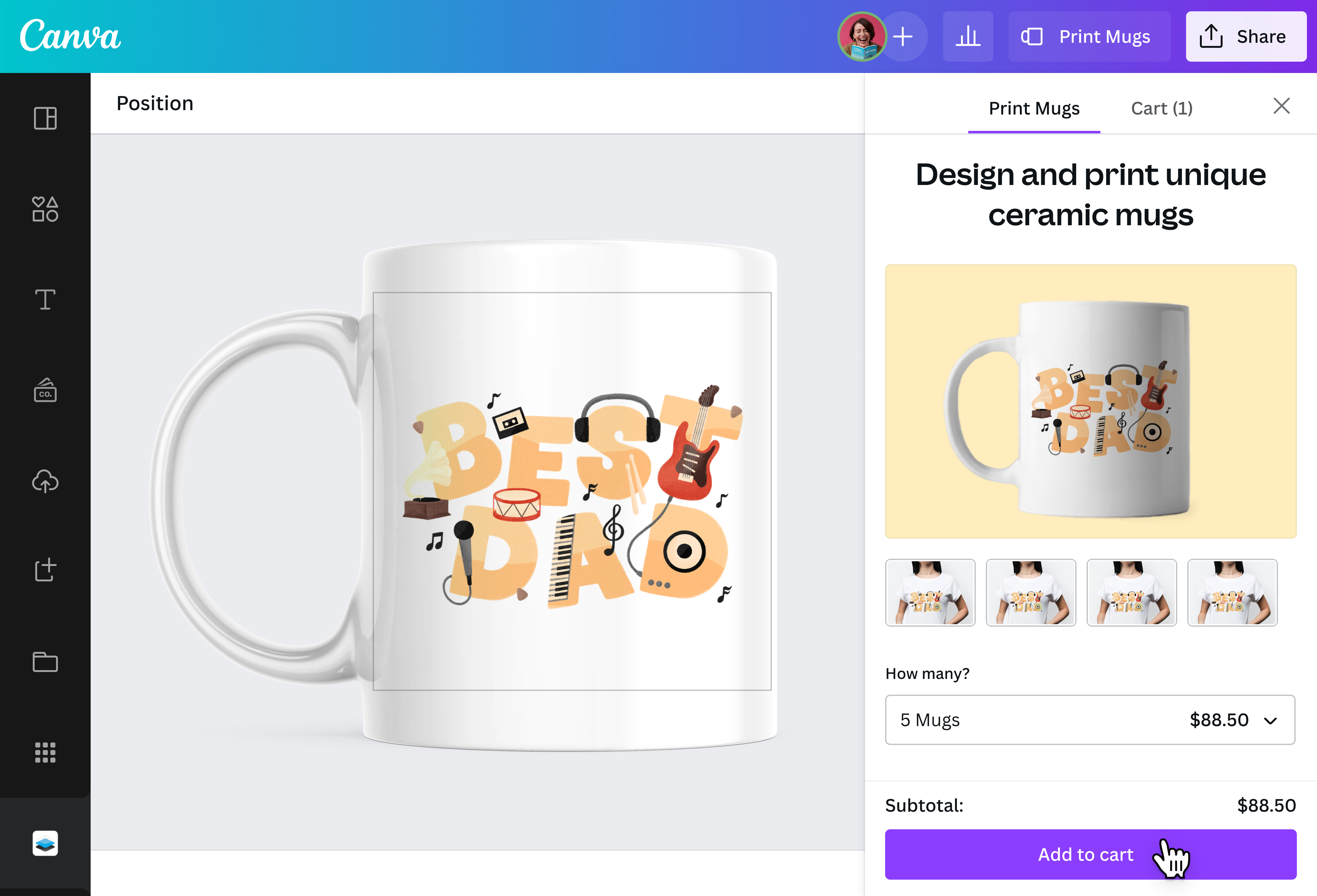 マグカップモックアップを生成！AI搭載の無料オンラインモックアップ作成アプリ｜Canva(キャンバ)