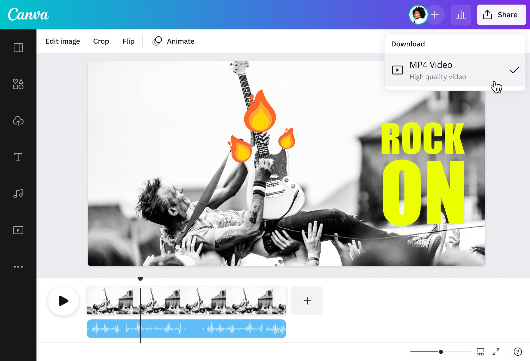 GIF Bersuara: Tambahkan Musik ke GIF Online, Gratis | Canva