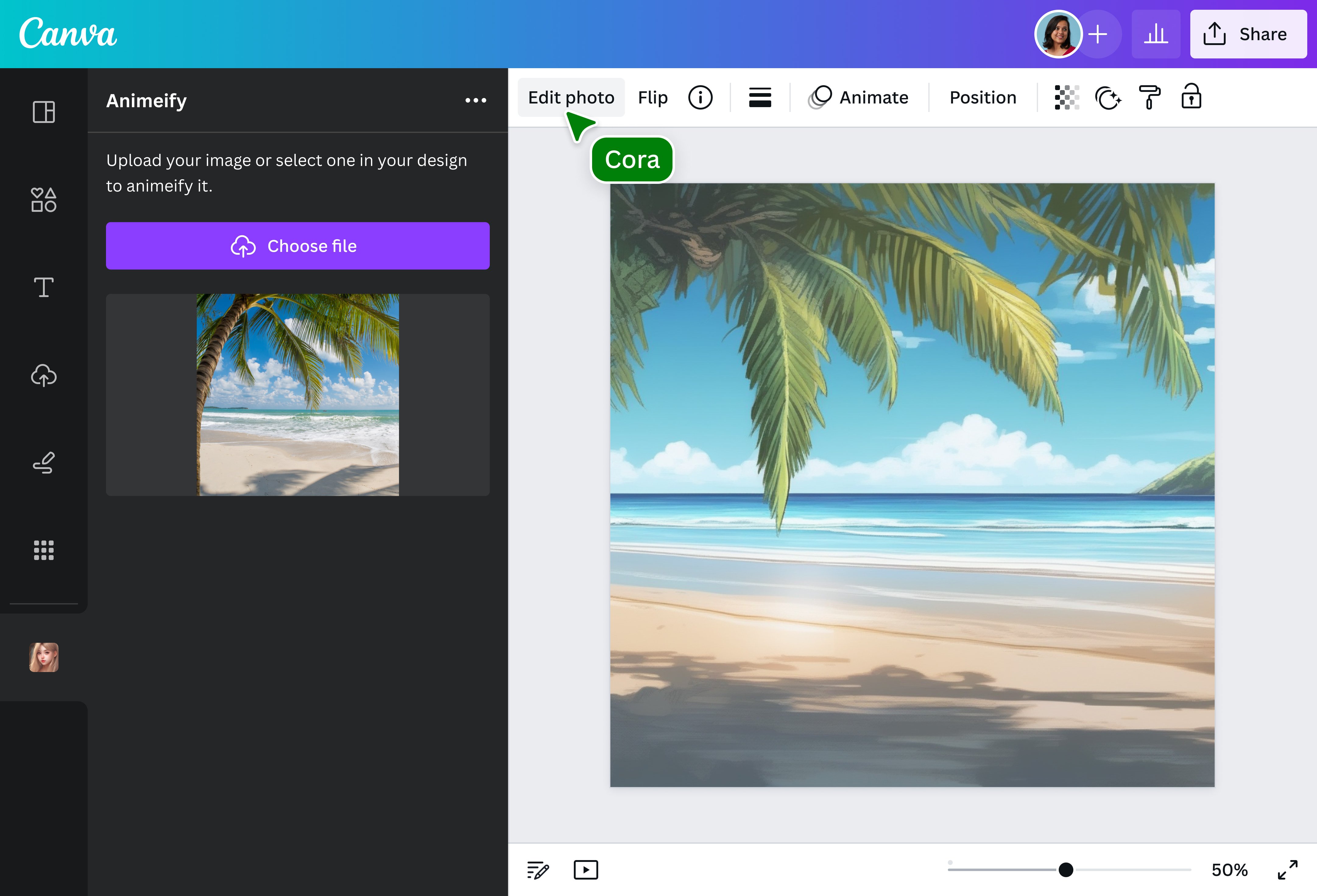 AI filter: Gratis AI filters online toevoegen | Canva