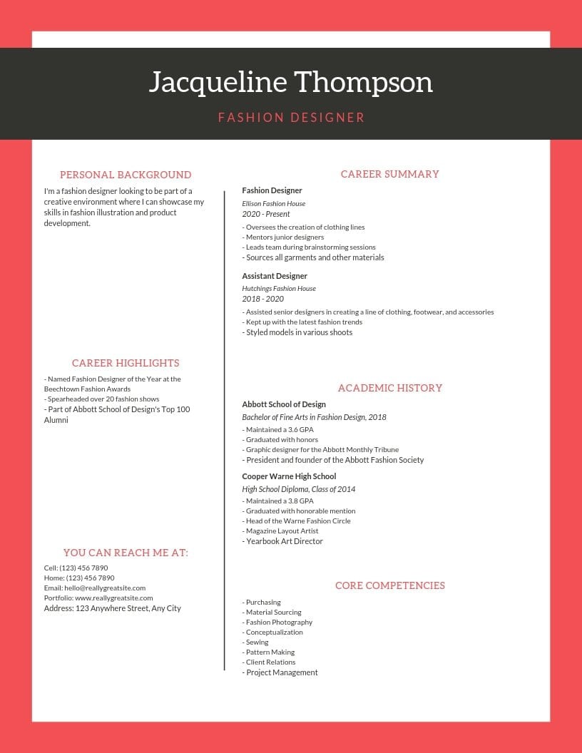 Emphasize career highlights on your resume by using color strategically