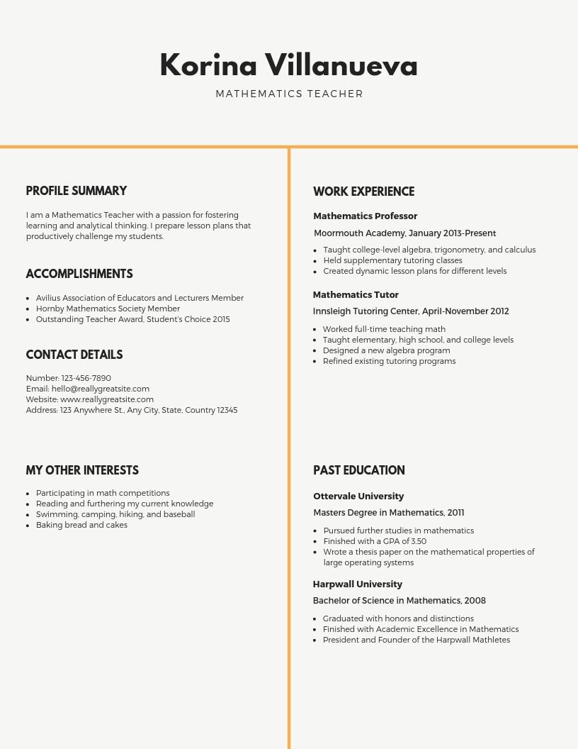 Resume Highlights