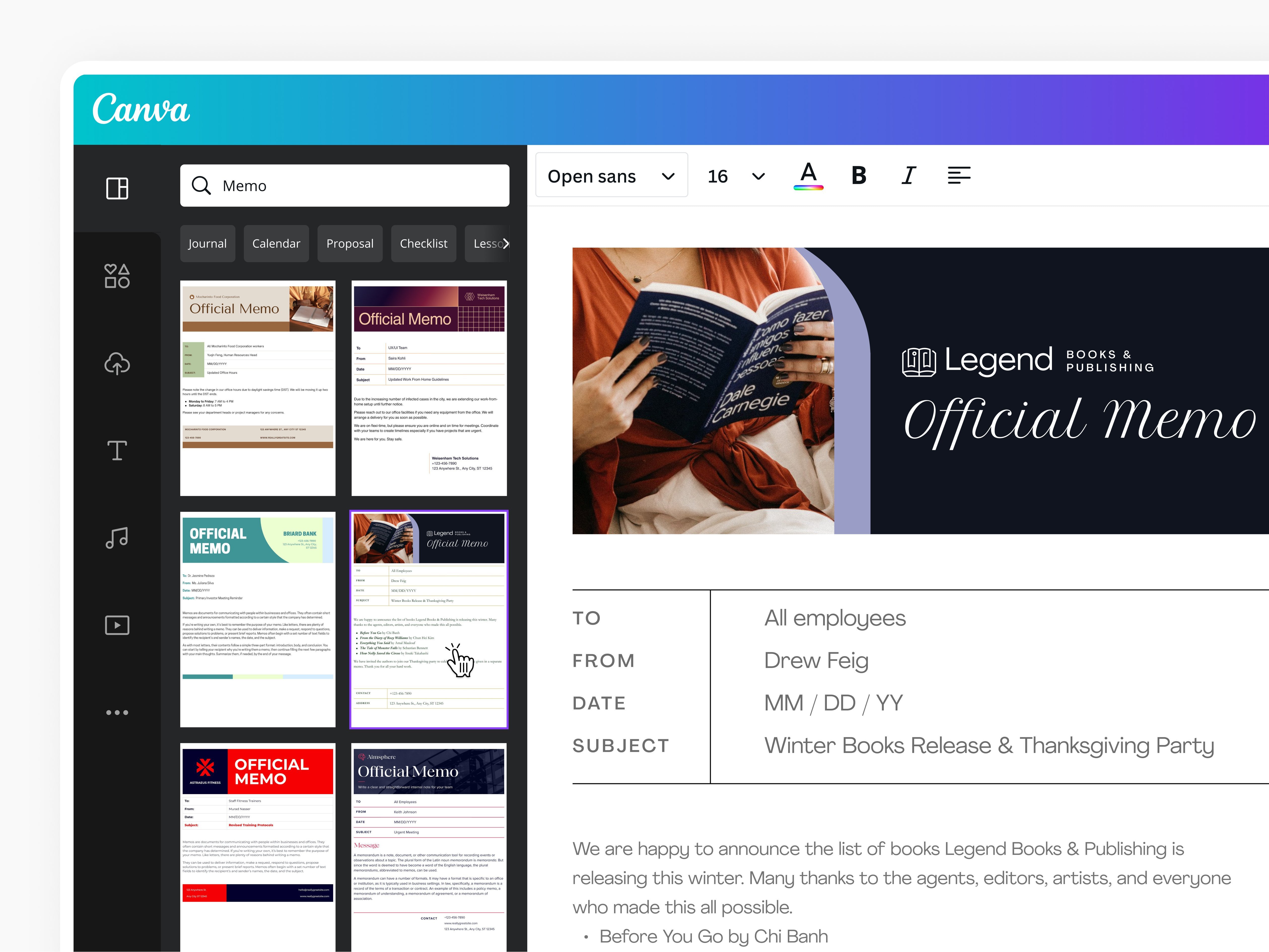 Cara Menulis Memo (Template dan Tips Gratis) | Canva