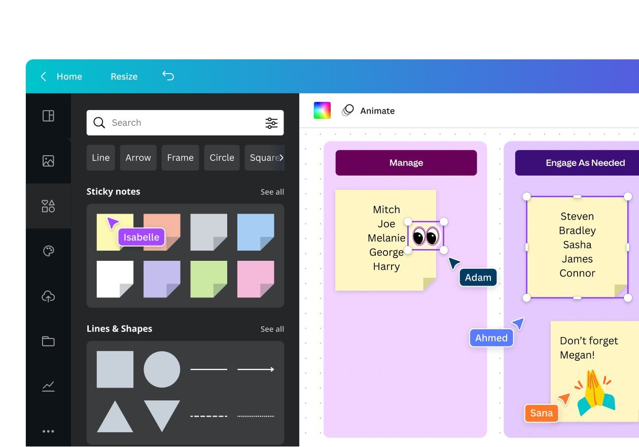 Crear mapa de stakeholders online gratis | Canva
