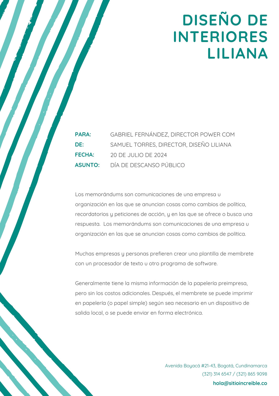 Diseña un memorando online y gratis con Canva