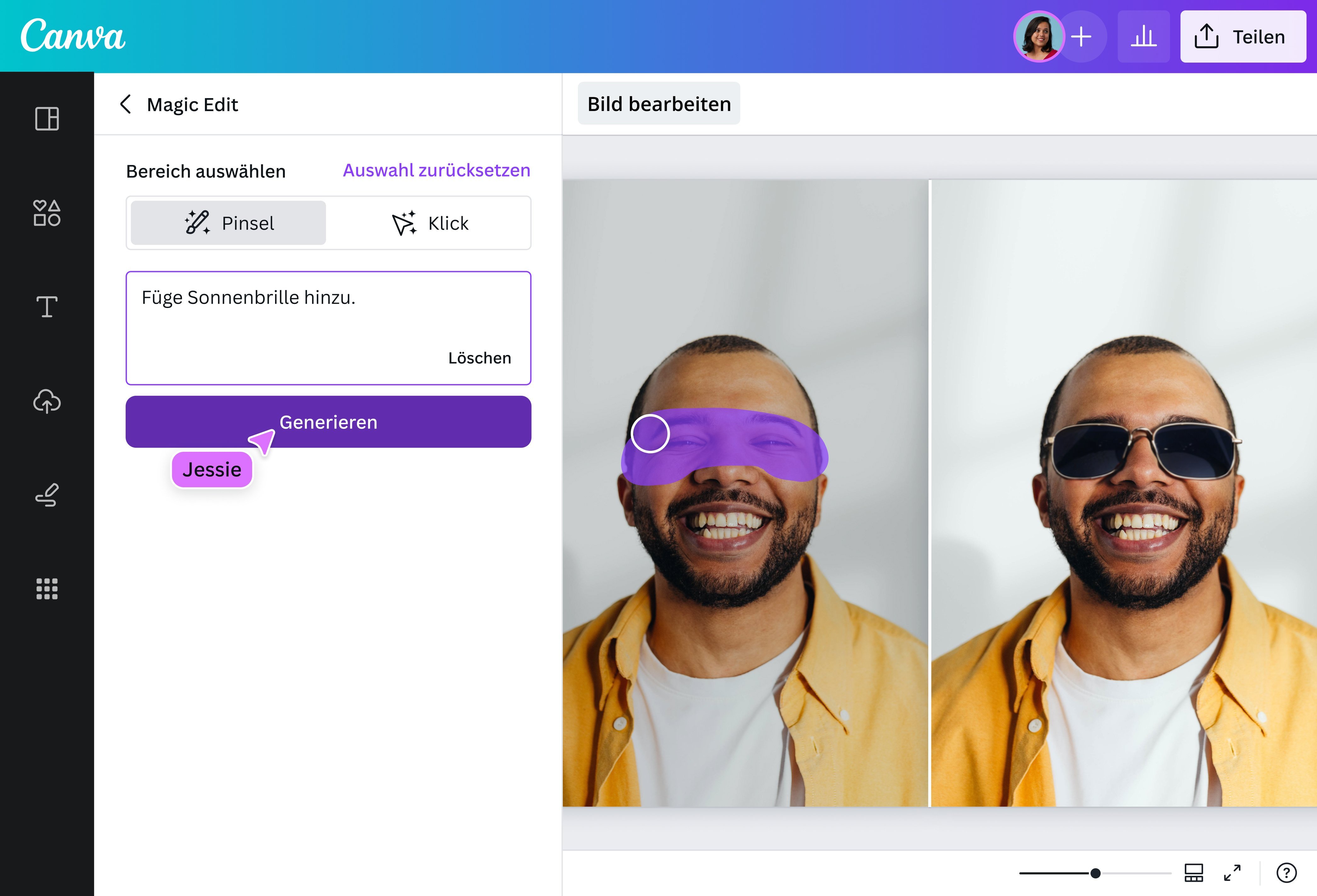 AI-Foto-Editor: KI-Bildbearbeitung online | Canva