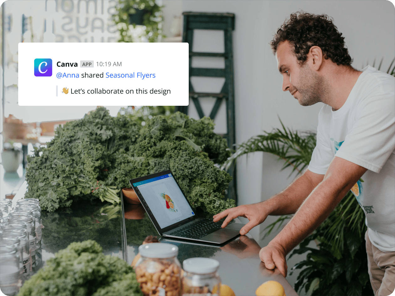 Integración de Canva con Slack | Canva
