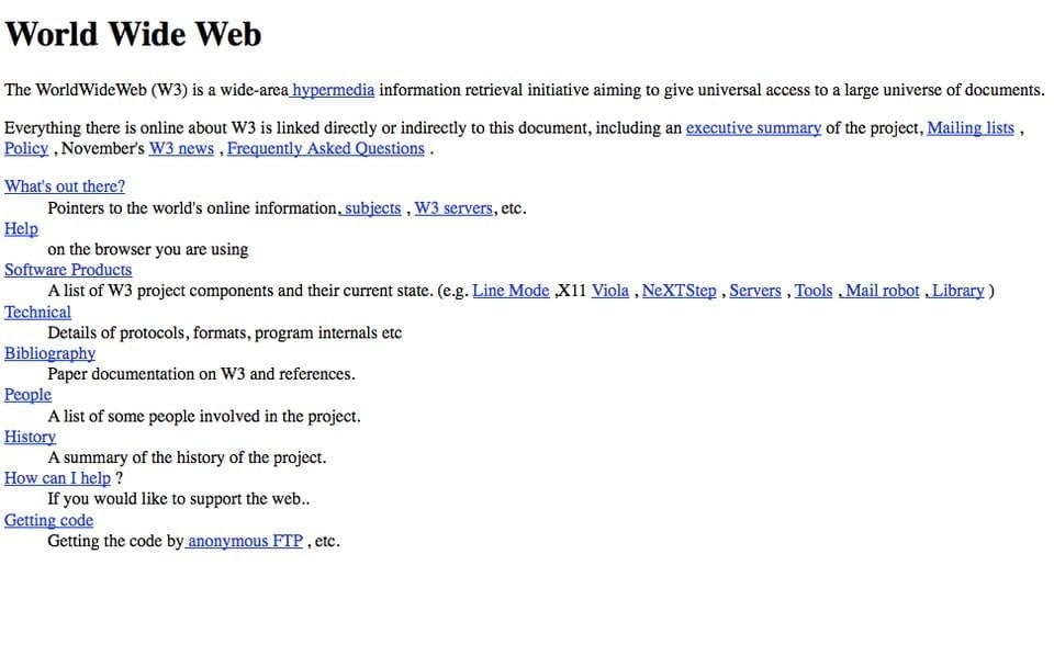 The history of web design