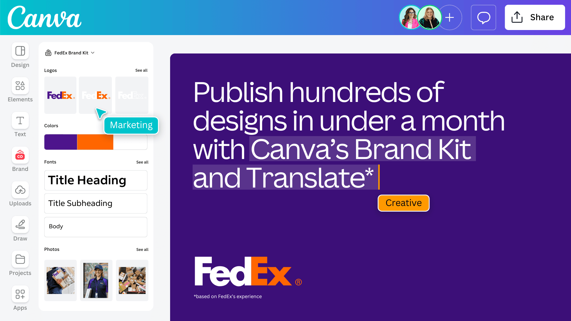 How Canva empowers 1,400 FedEx teams to create in minutes, not days