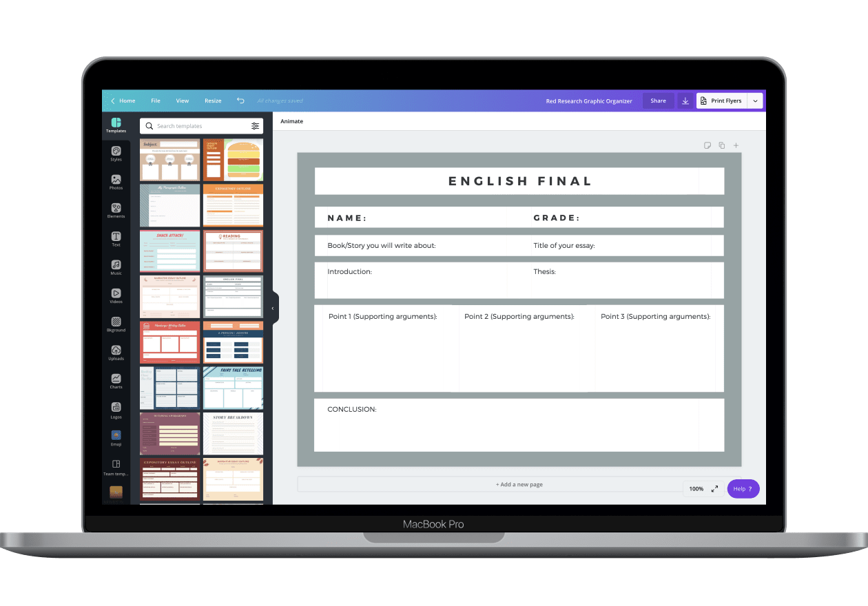 Créateur d'organisateur graphique en ligne & gratuit - Canva