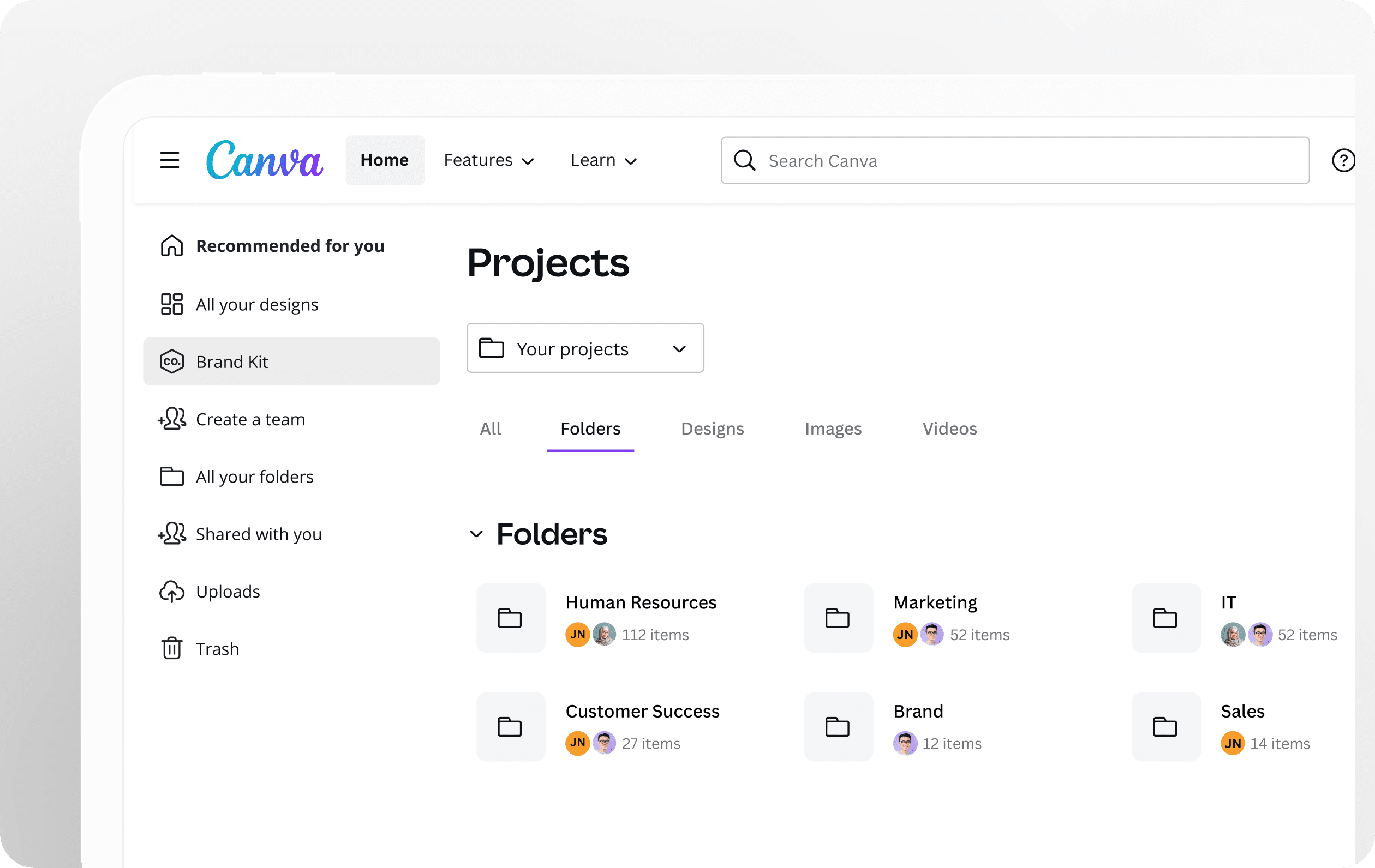 Digital asset management tools helping you stay organised | Canva Teams