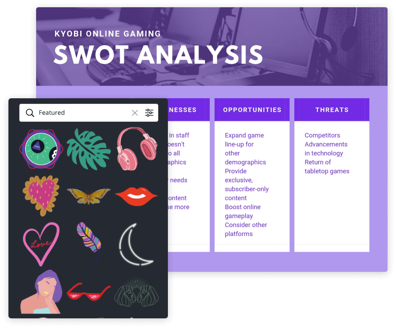 Crea análisis FODA online gratis con Canva