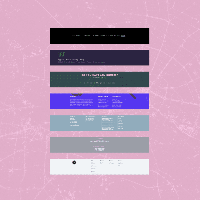 50 blog footer design examples