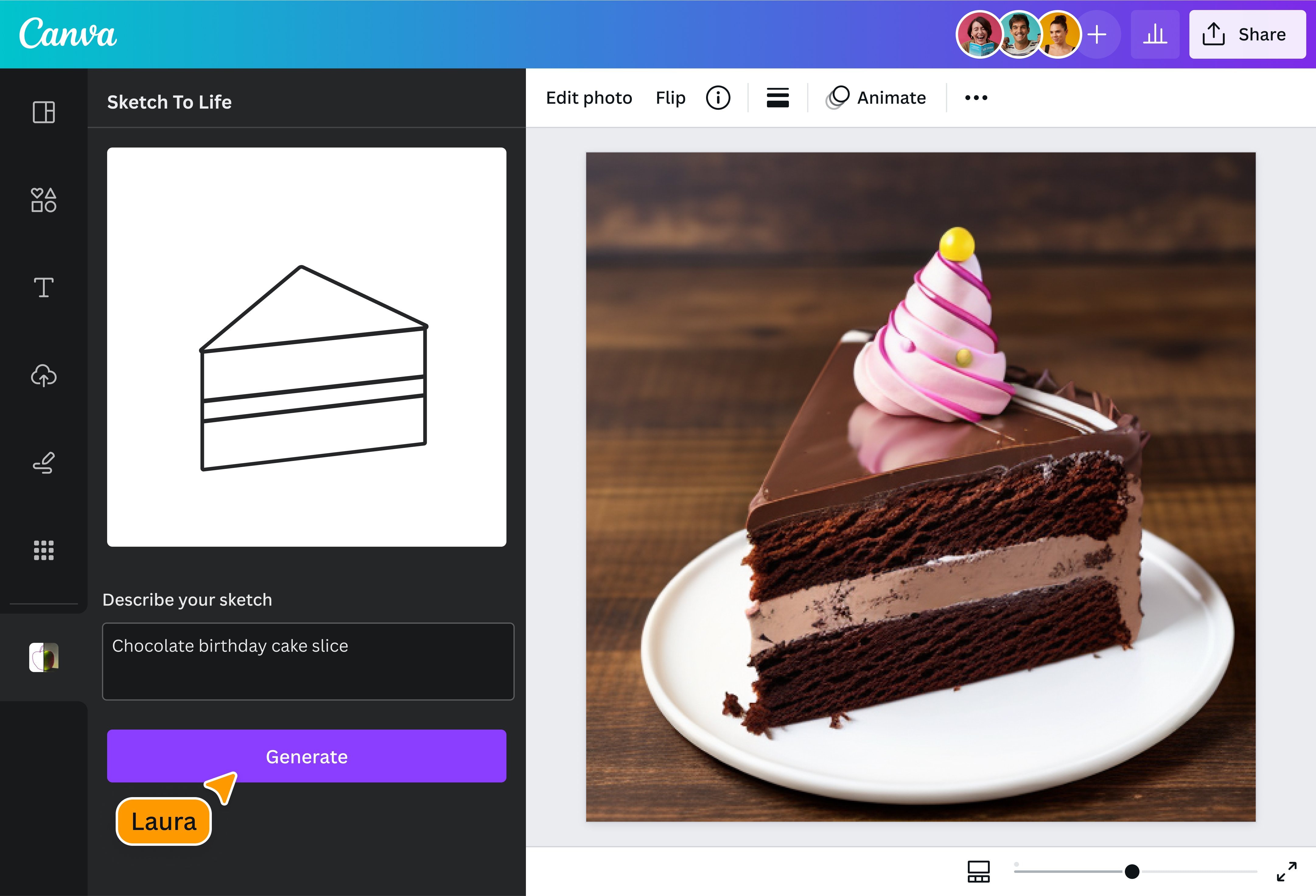 Convierte de boceto a imagen con IA online | Canva