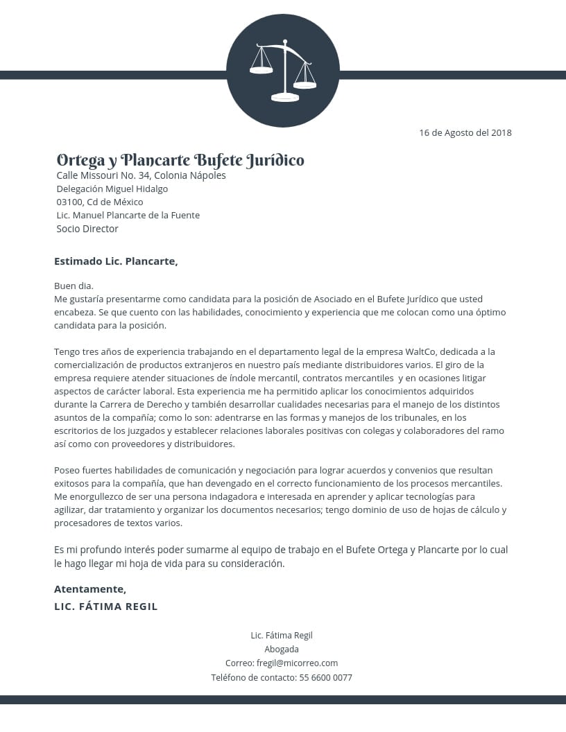 Carta De Presentacion Para Solicitud De Empleo Plantilla De Carta De